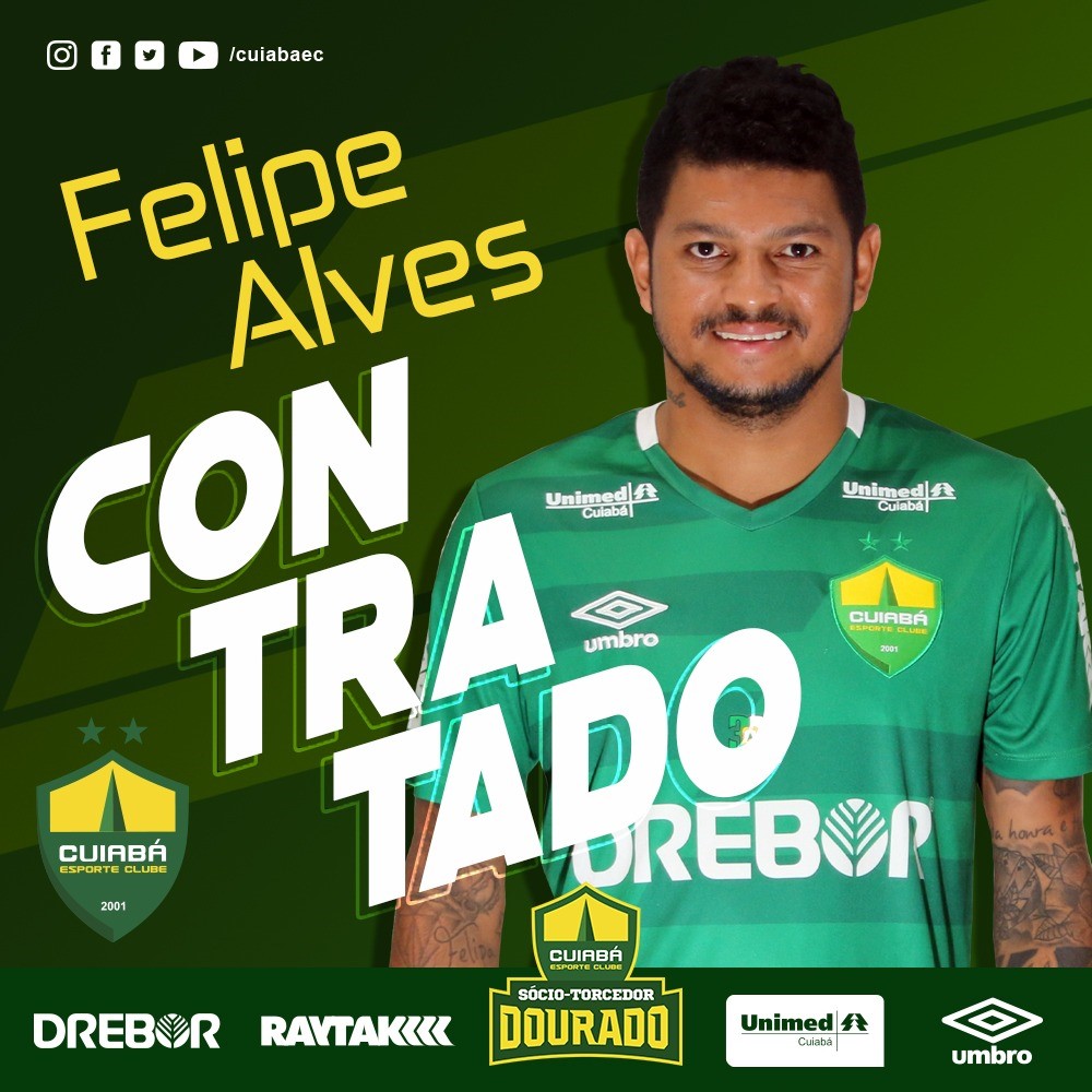 Cuiabá confirma contratação do atacante Felipe Alves » Esportes & Notícias